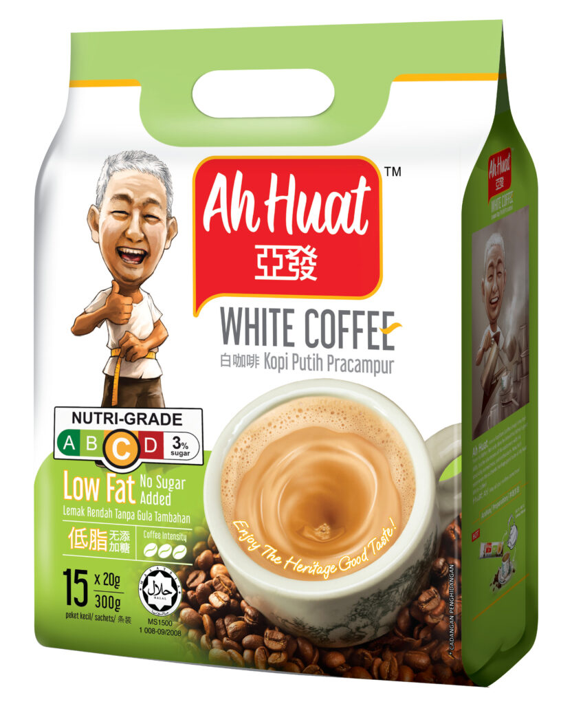 Ah Huat White Coffee No Sugar 20gx15s - Li An Foodstuff Pte Ltd