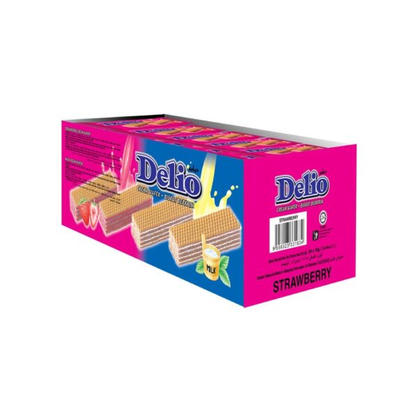 Delio Strawberry Cream Wafer 16g x 24s - Li An Foodstuff Pte Ltd