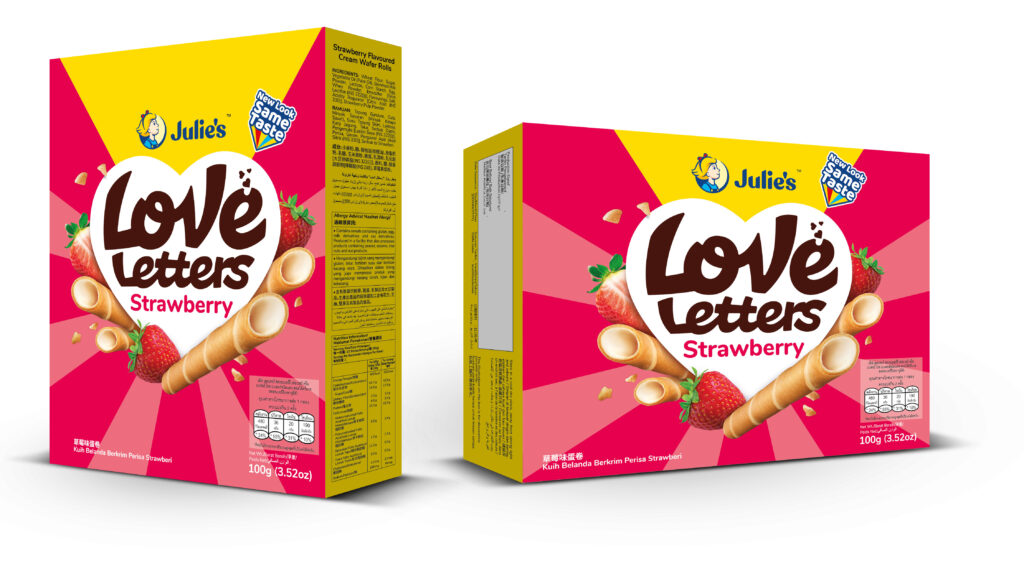 Julie's Love Letters Strawberry 100g - Li An Foodstuff Pte Ltd